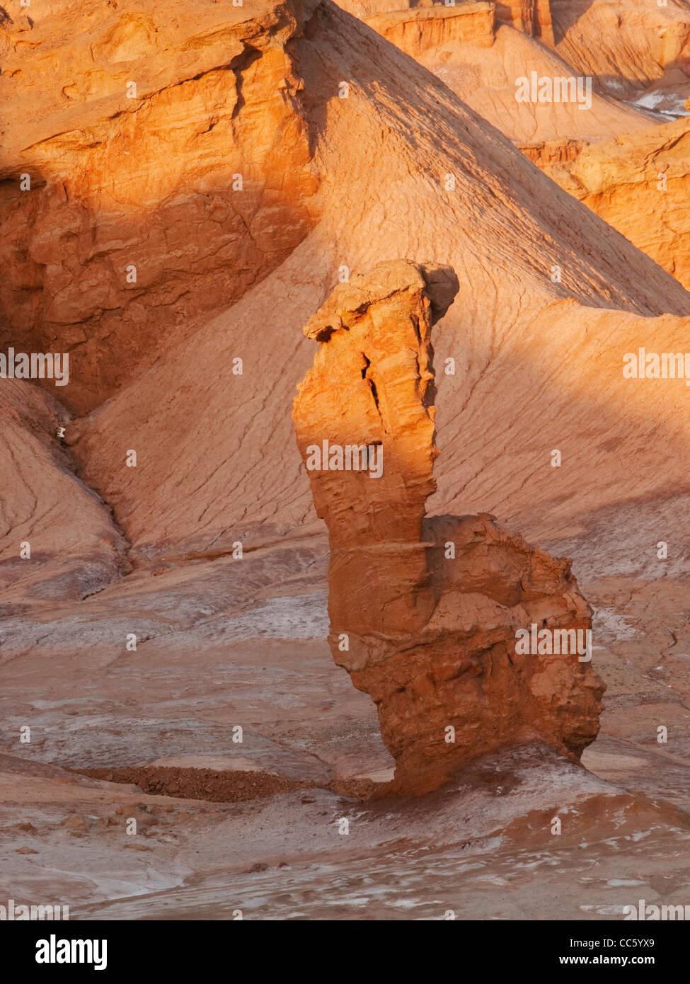 Eroded rock in bizarre shape, Urho Ghost Castle, Karamay, Xinjiang ...