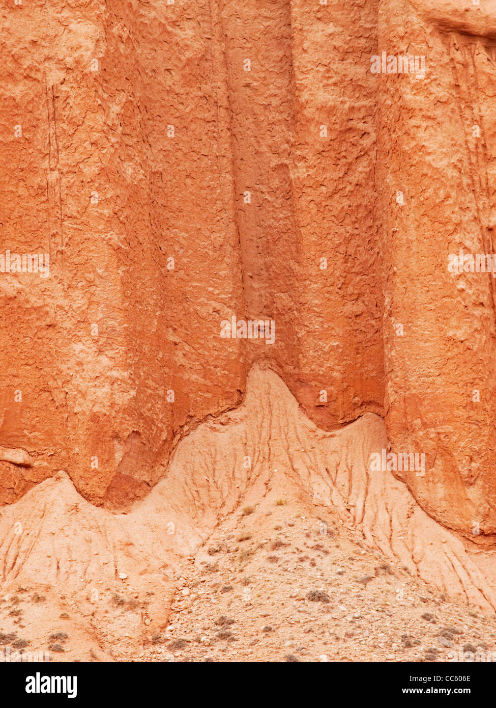 Details of the eroded rocks, Kuche Grand Canyon, Aksu Prefecture ...