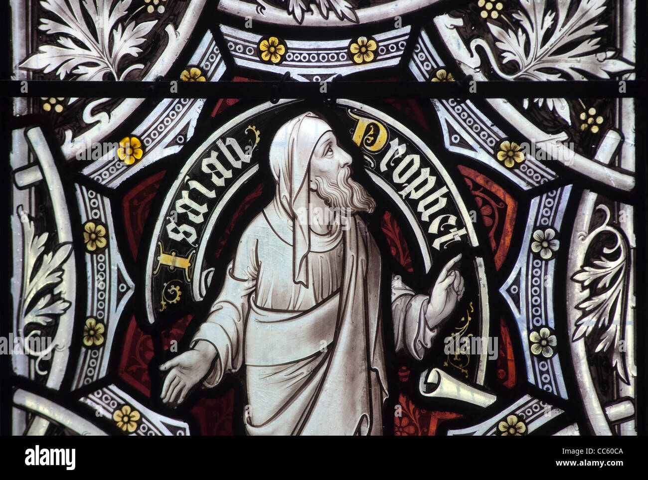 Isaiah stained glass, St. Nicholas Church, Kenilworth, Warwickshire ...