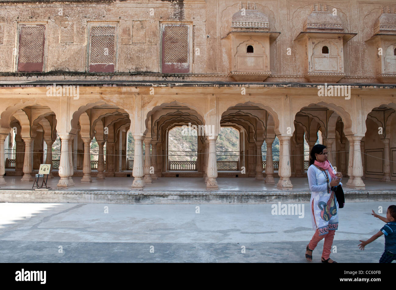 Courtyard of amber fort rajasthan india hi-res stock photography and ...