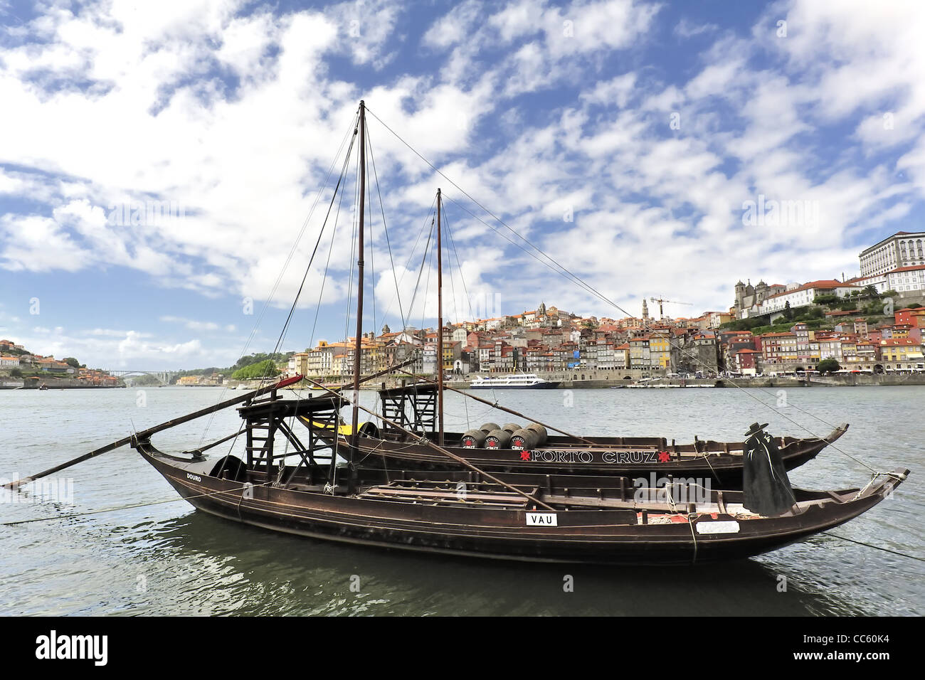 Rebelo boats in the river Douro (Porto, Portugal Stock Photo - Alamy
