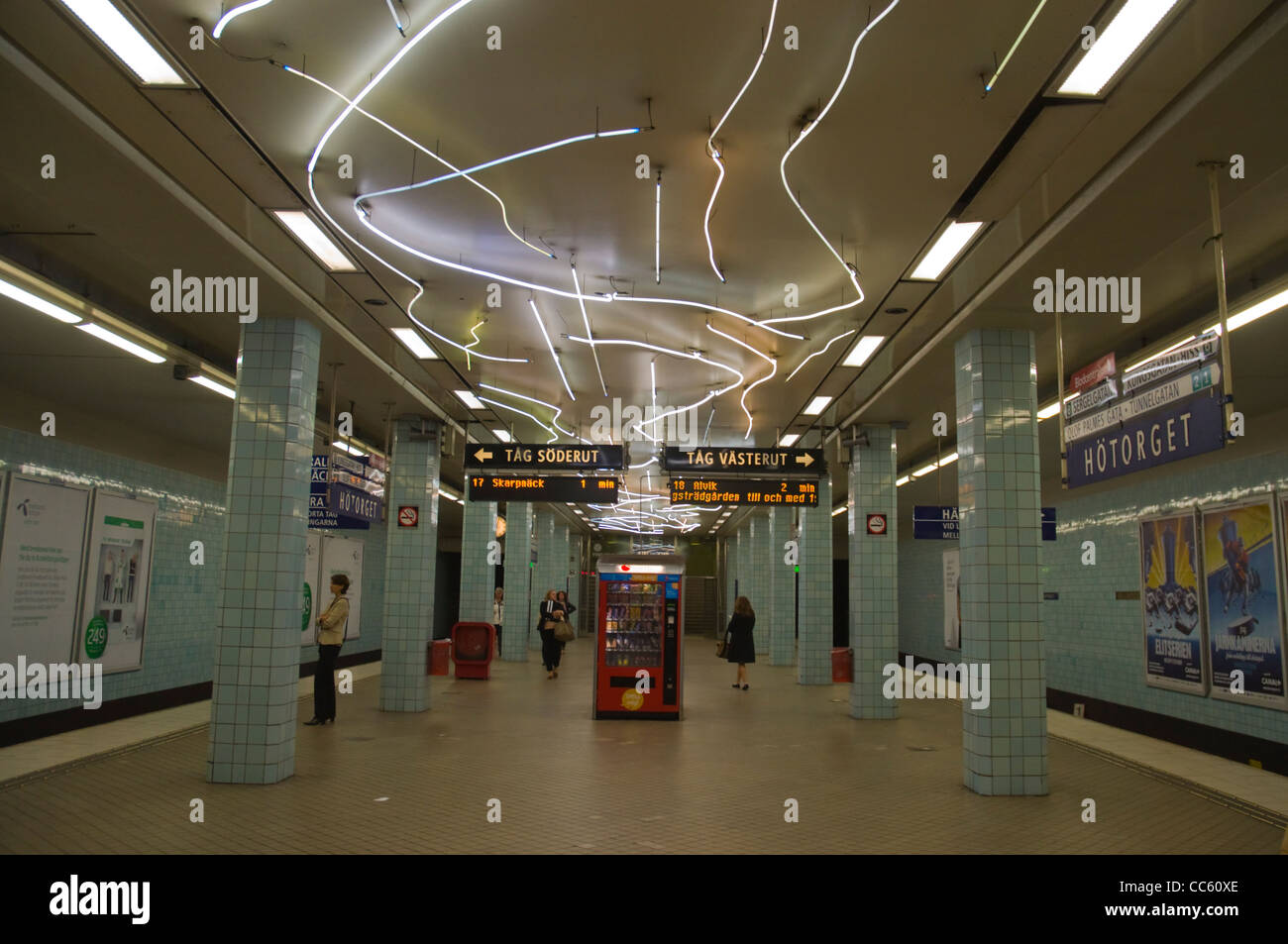 Hötorget metro station interior central Stockholm Sweden Europe Stock ...