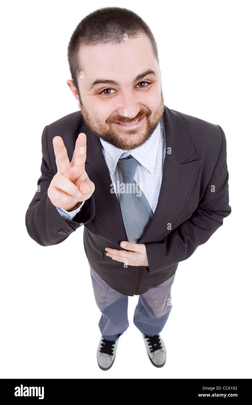 young business man full body isolated on white background Stock Photo ...
