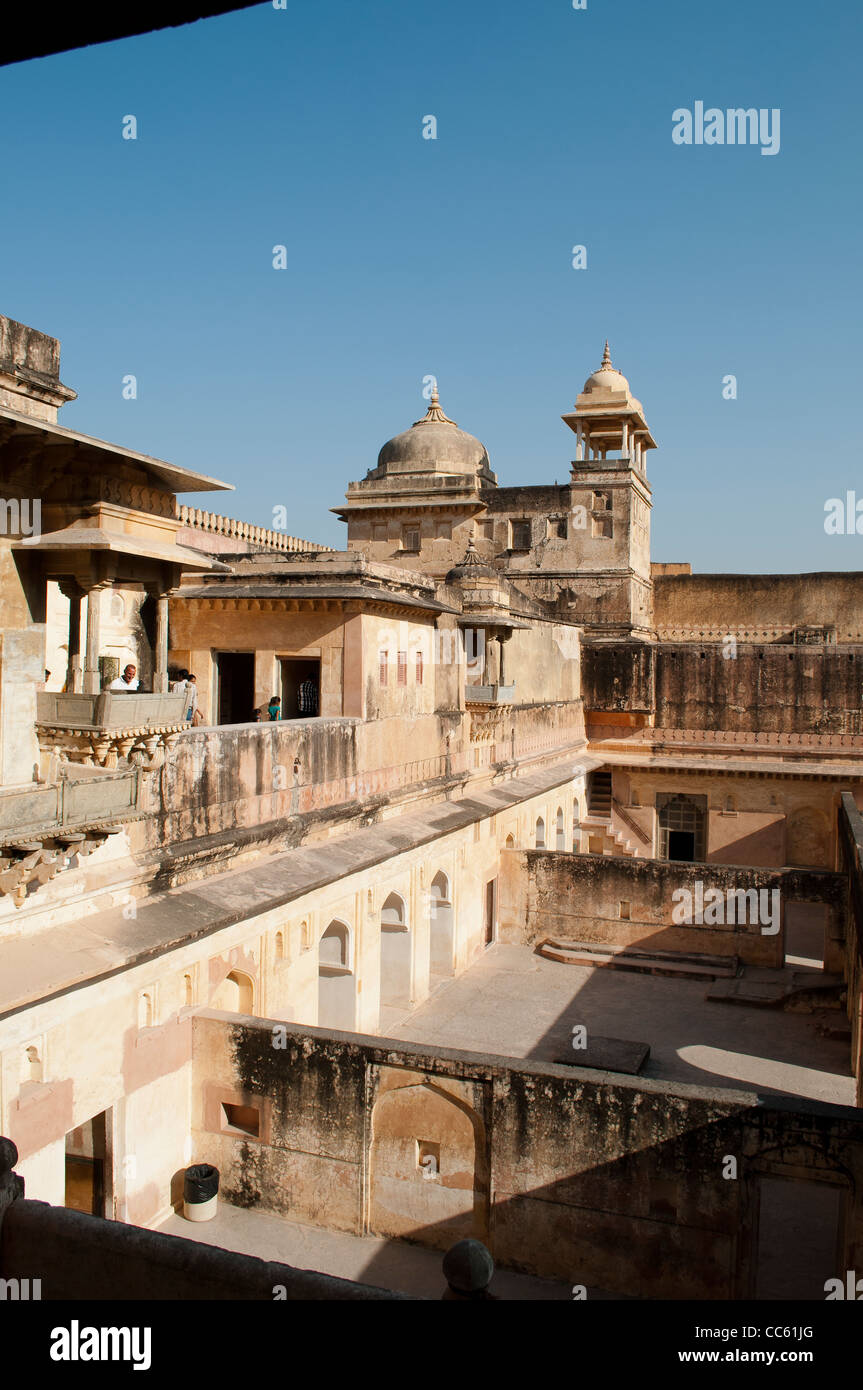 Main quadrangle, Palace of Man Singh I, Amber Fort Palace, Jaipur ...
