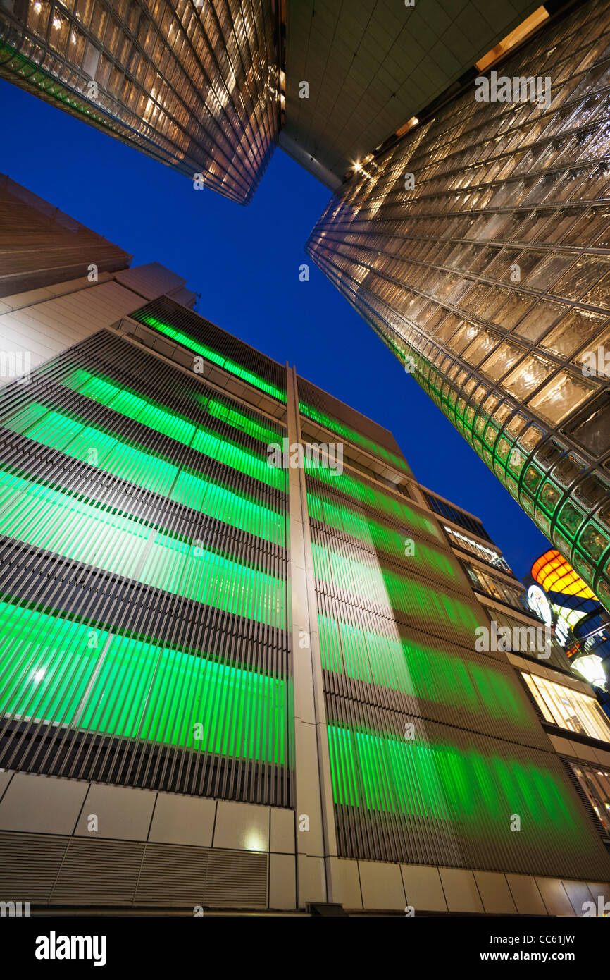 Japan, Tokyo, Ginza, Maison Hermes Store and Sony Building Stock Photo ...