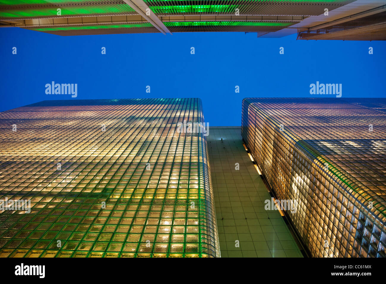 Japan, Tokyo, Ginza, Maison Hermes Store and Sony Building Stock Photo ...