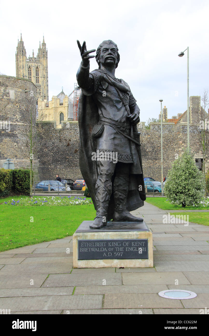 Statue of Ethelbert King of Kent near St Augustine's Abbey in ...