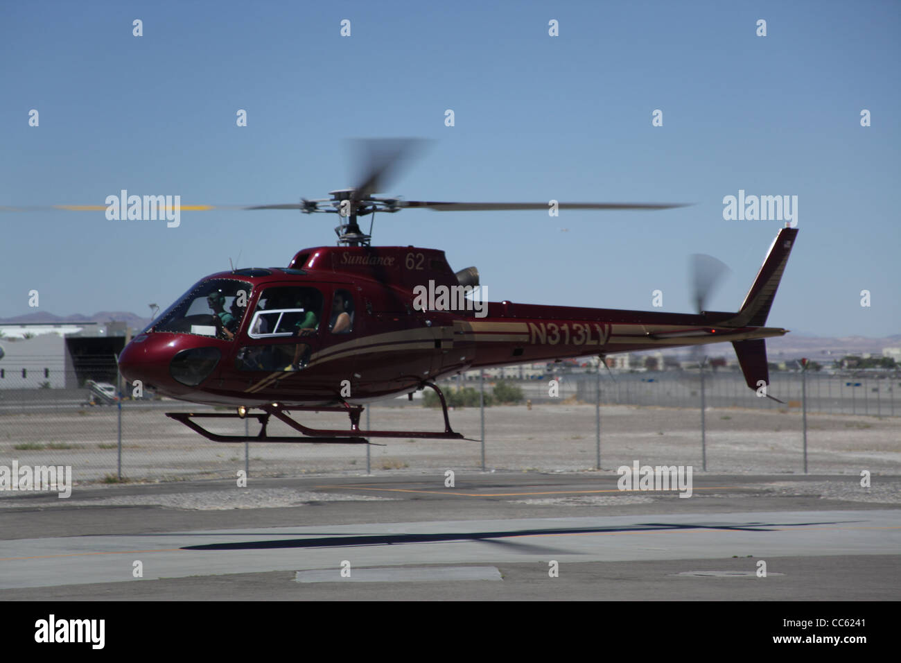 A-Star Helicopter Landing in Las vagas Stock Photo - Alamy