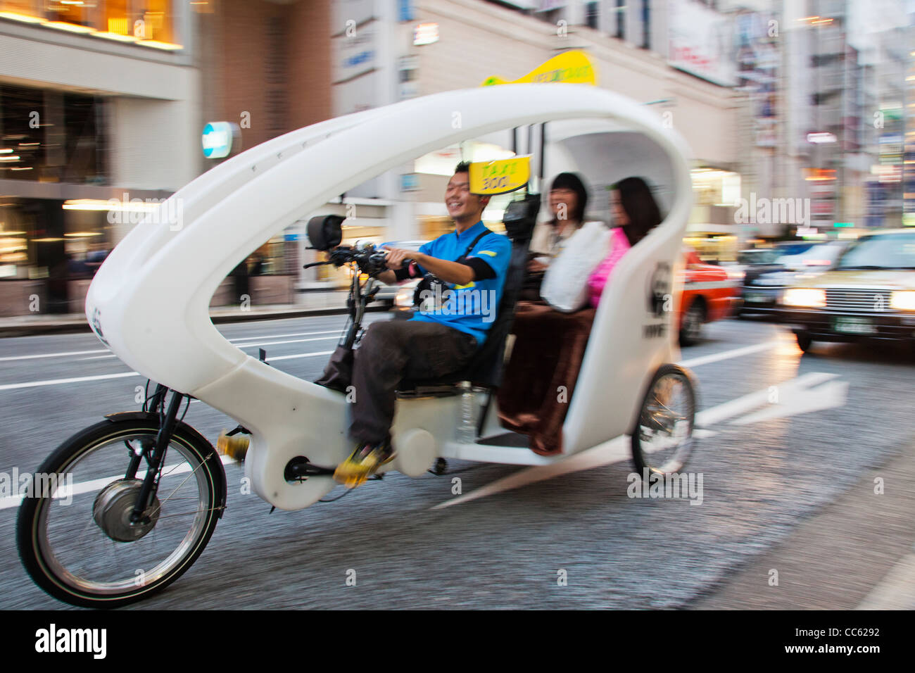 Japan, Tokyo, Ginza, Pedicab Taxi Stock Photo - Alamy
