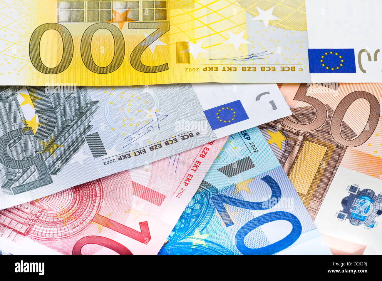 Background created from euro banknotes Stock Photo - Alamy