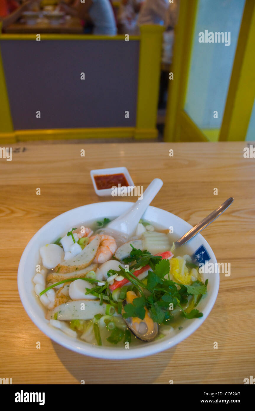 Vietnamese seafood ho fun noodle soup London England UK Europe Stock ...