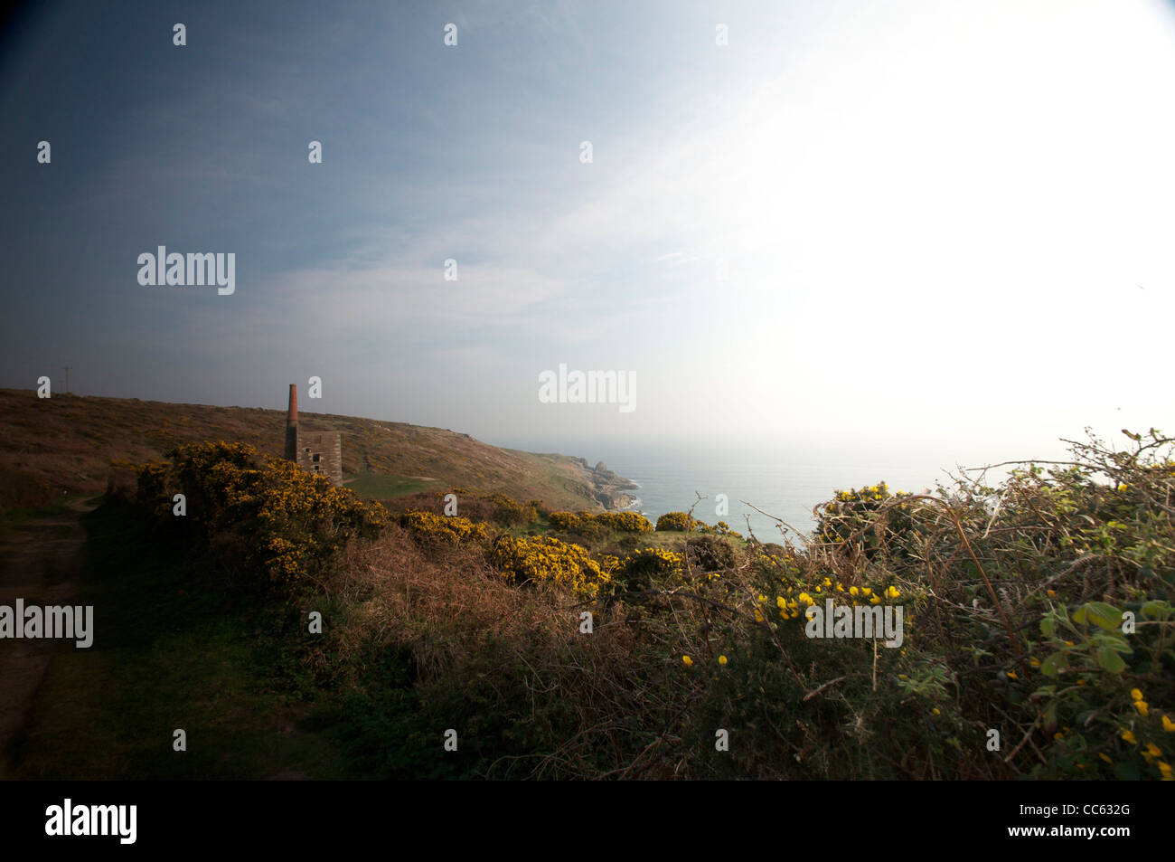 Wheal Prosper engine, Rinsey Head, Cornwall Stock Photo - Alamy