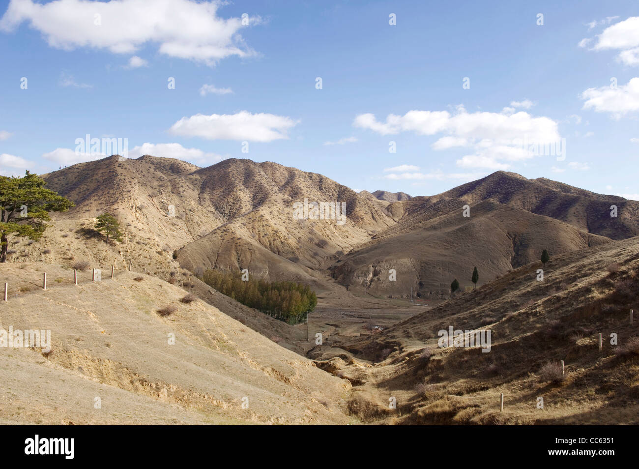 Mountain range, Wudangzhao Monastery, Baotou, Inner Mongolia, China ...