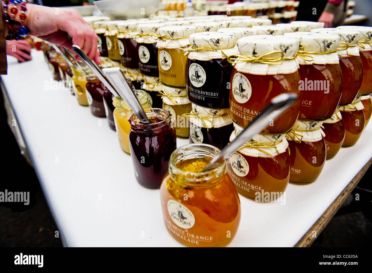Selection of homemade jams Stock Photo - Alamy