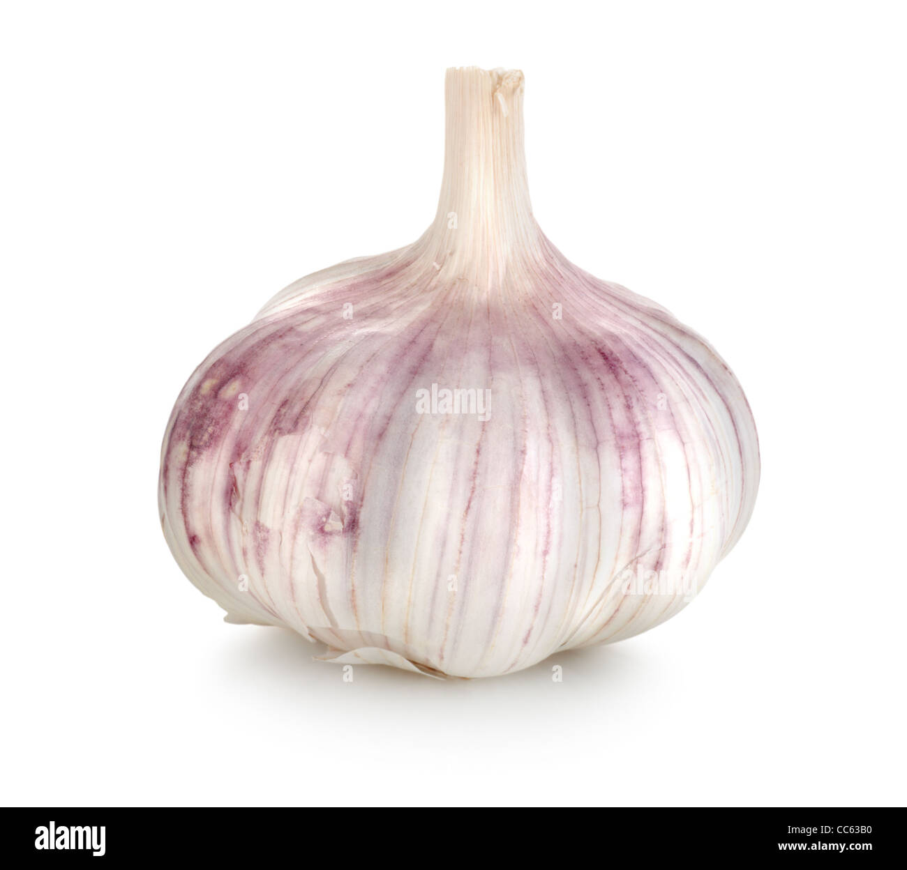 Raw garlic isolated on a white background Stock Photo - Alamy