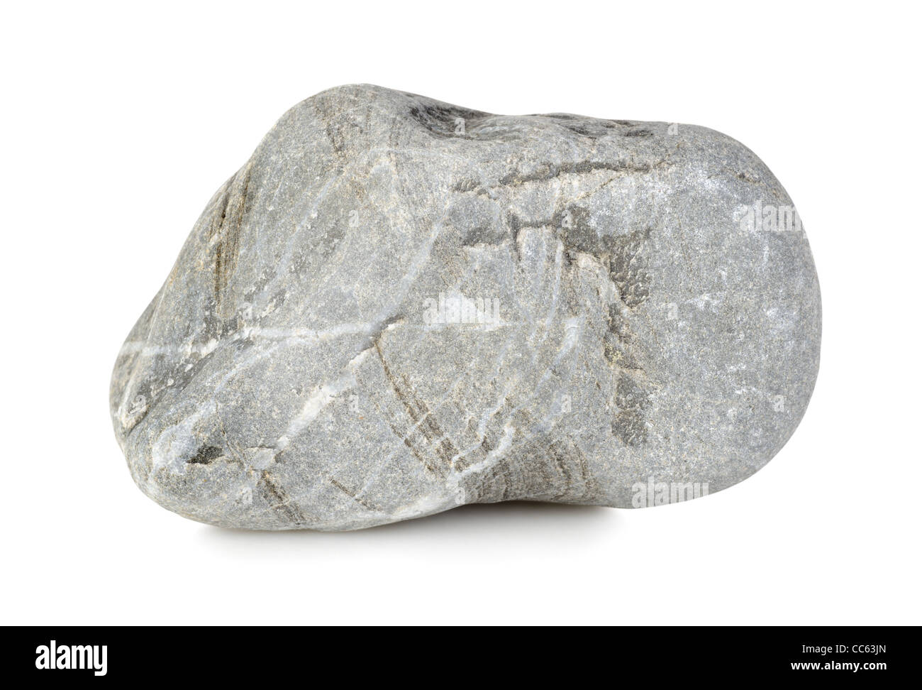 Round stone isolated on a white background Stock Photo - Alamy
