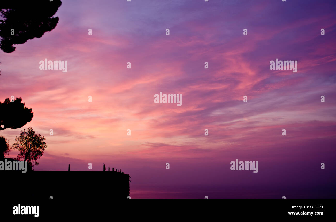 Sunset over naples italy hi-res stock photography and images - Alamy
