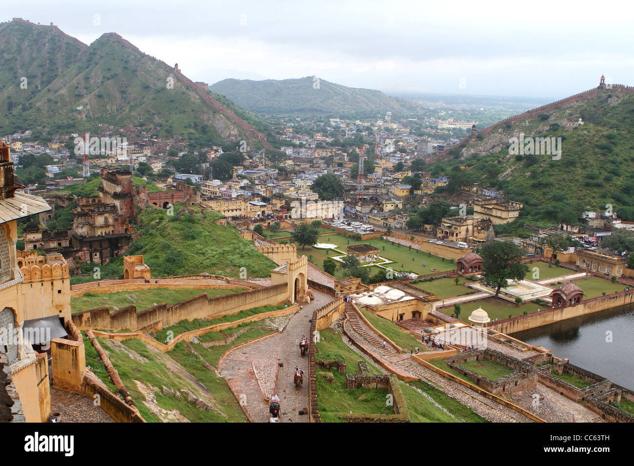 View of Amber town from Amber Fort. Rajasthan. India Stock Photo - Alamy