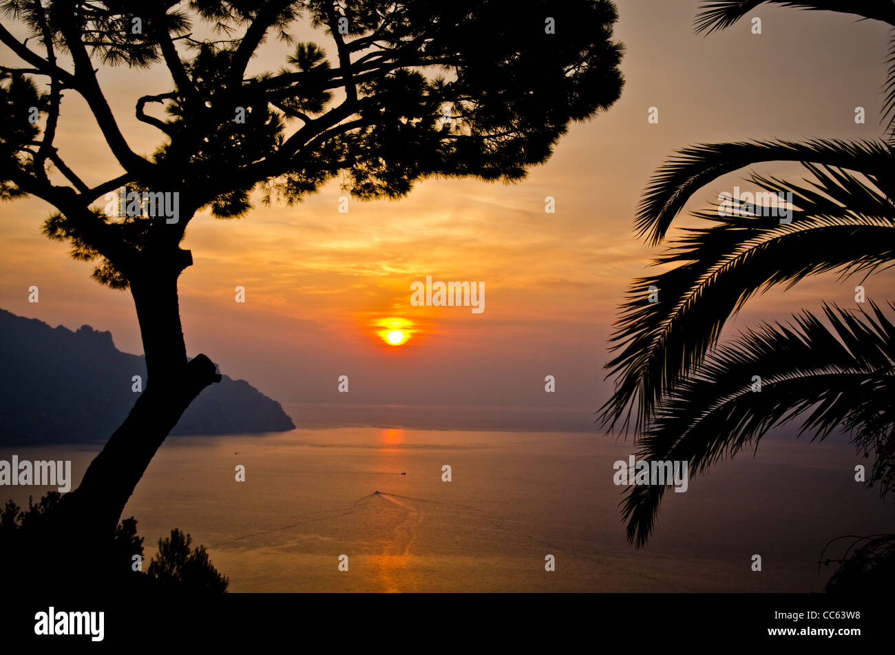 Sunset over naples italy hi-res stock photography and images - Alamy
