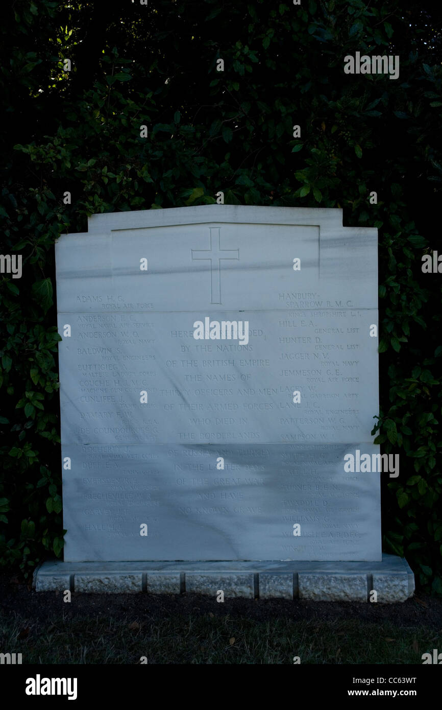 Great War memorial Haidar Pasha Commonwealth War Graves Commision ...