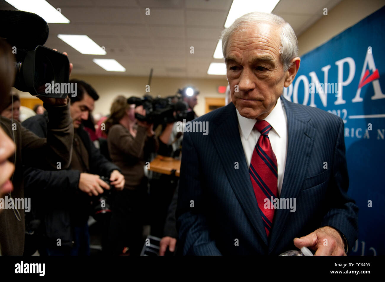 Republican presidential nominee candidate Ron Paul, followed by video ...