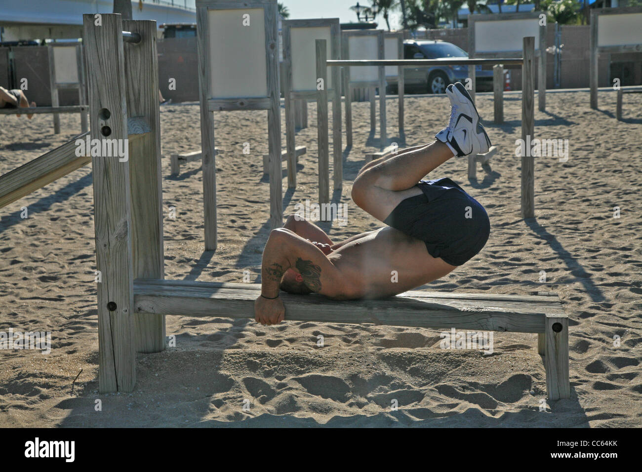 Outdoor Exercise Fitness Court in Fort Lauderdale;Florida;USA;America ...