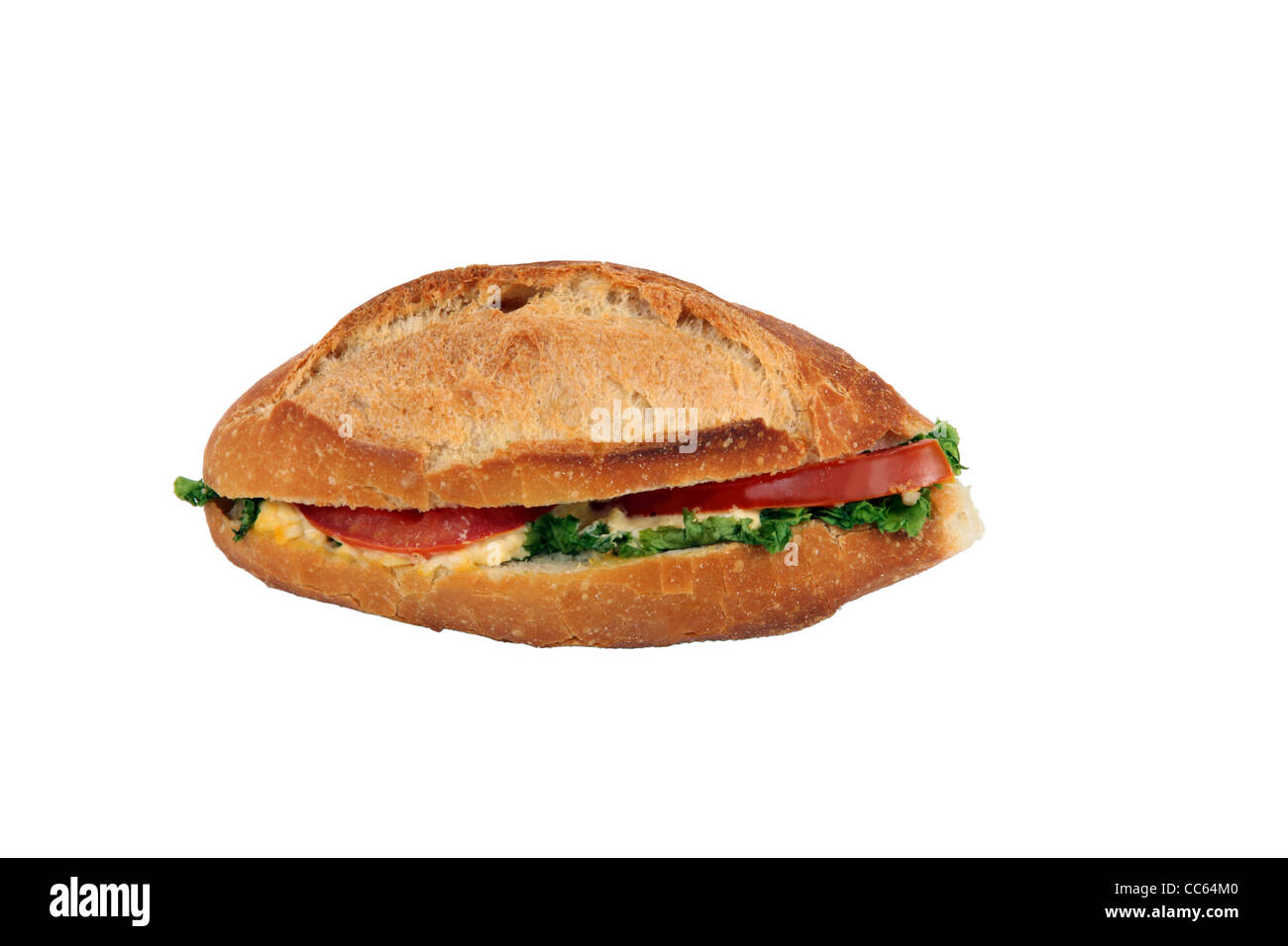 Sandwich on white background Stock Photo - Alamy