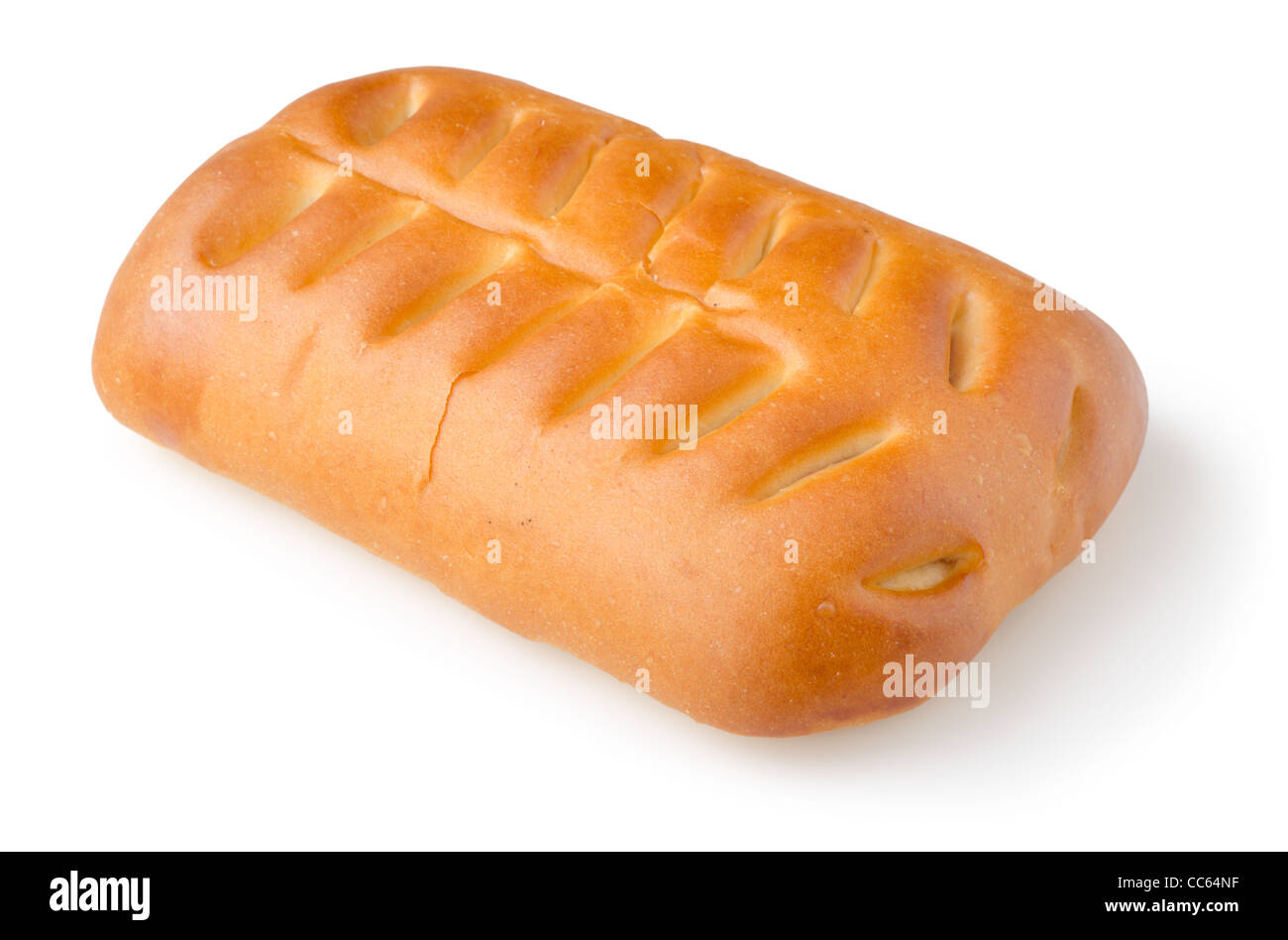 Fresh bun isolated on a white background Stock Photo - Alamy