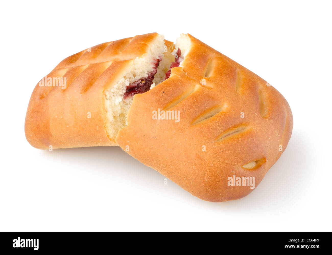 Fresh bun isolated on a white background Stock Photo - Alamy