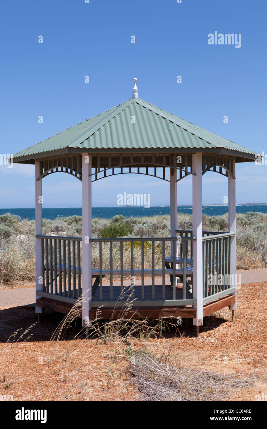 Covered benches at Jurien Bay in Western Australia Stock Photo - Alamy