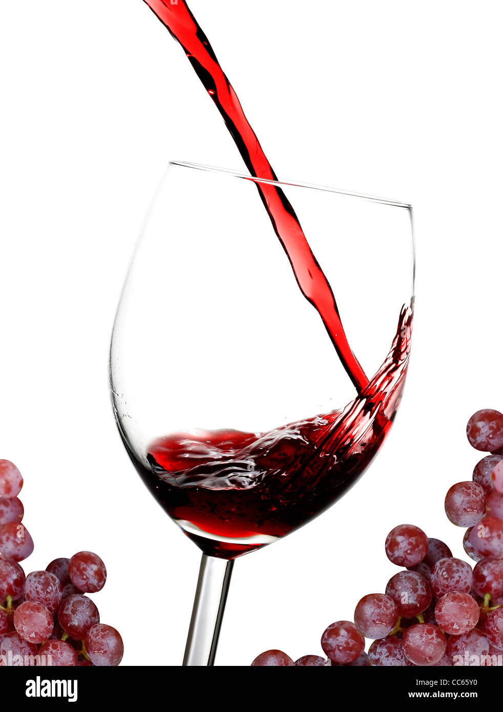 Pouring red wine Stock Photo - Alamy