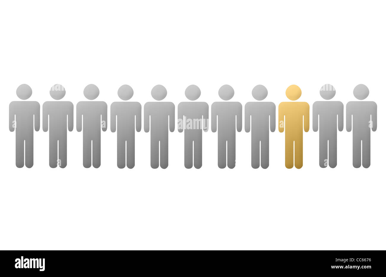 Odd one of the group Cut Out Stock Images & Pictures - Alamy