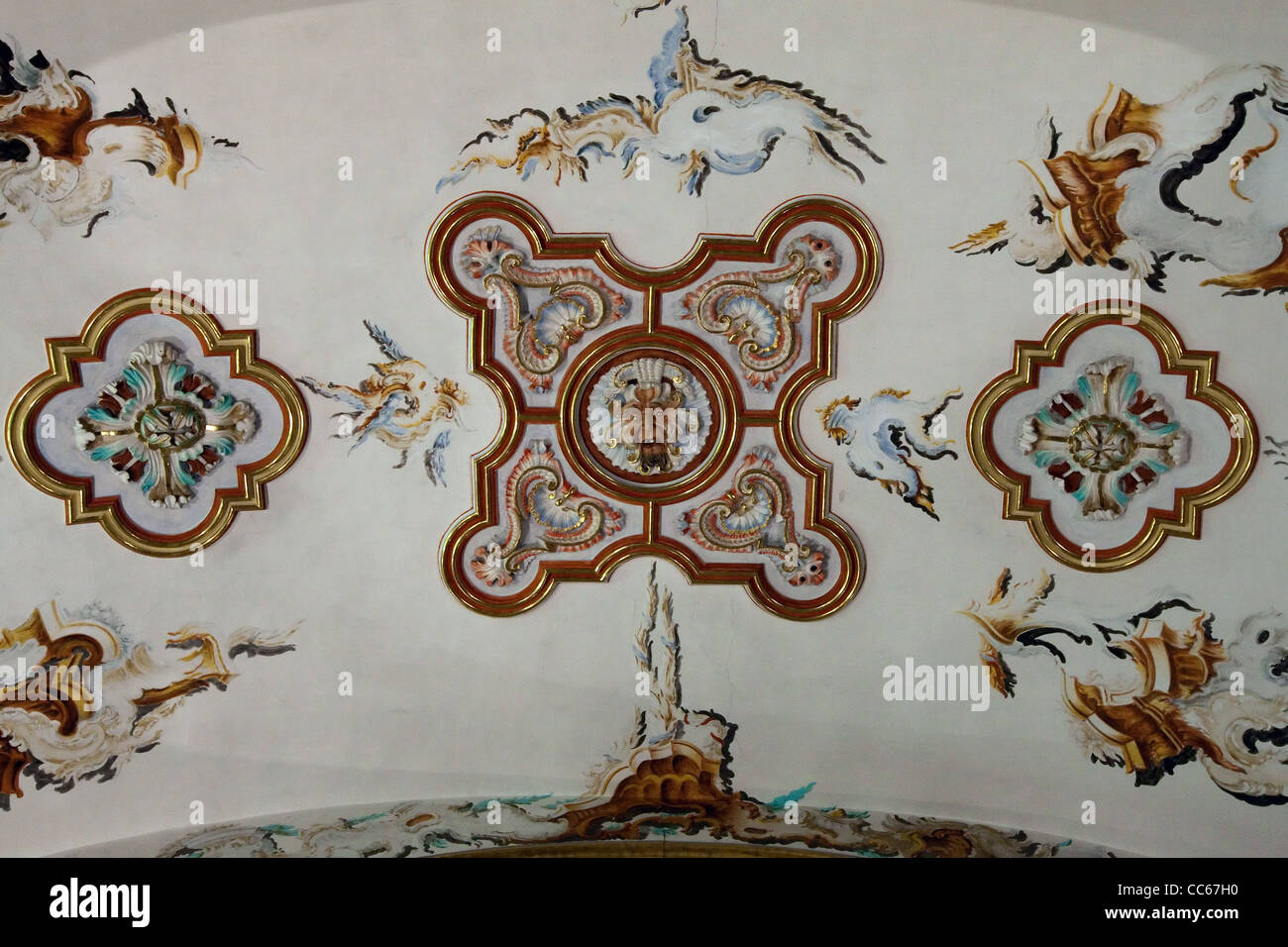 Sacristy ceiling, 17th Century Chapter House, Monasterio de Yuso, Yuso ...