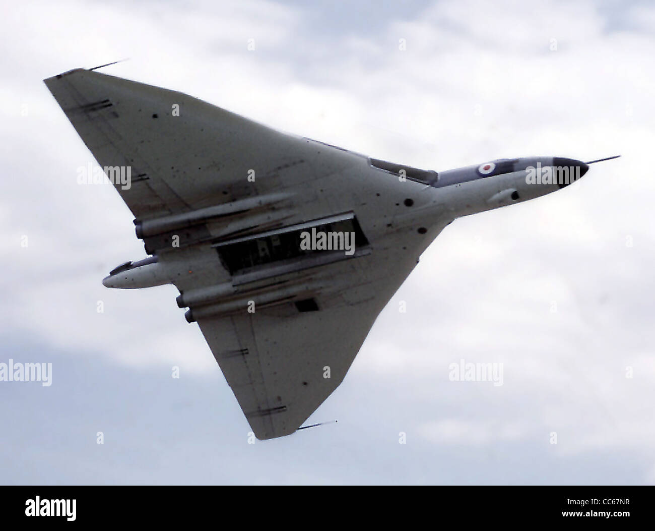 The delta-wing Vulcan bomber, a notable British aircraft, lands at ...