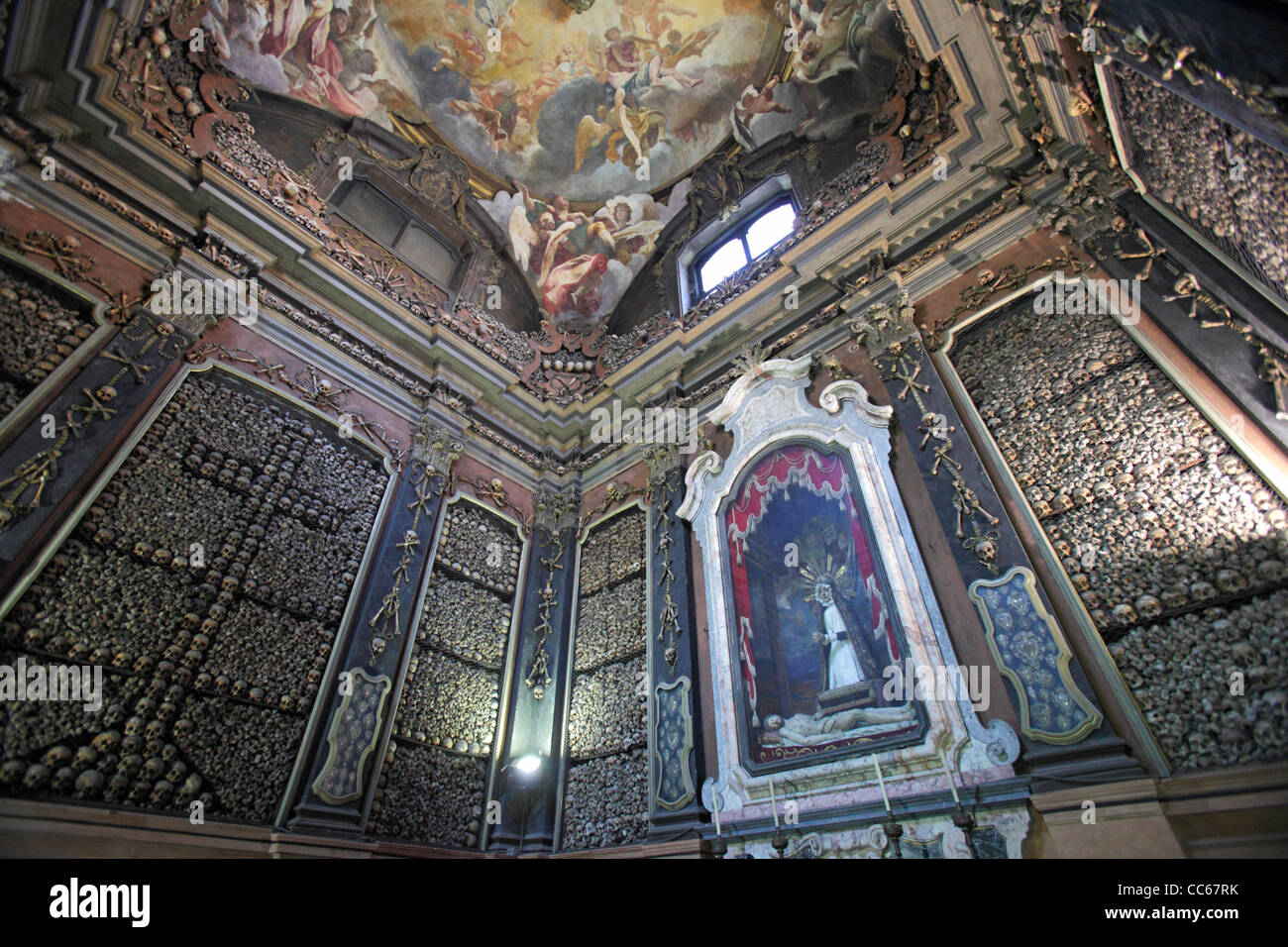 The evocative crypt of San Bernardino alle Ossa, Milan, Italy Stock ...
