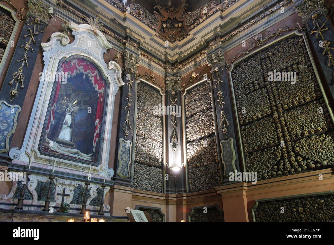 The evocative crypt of San Bernardino alle Ossa, Milan, Italy Stock ...
