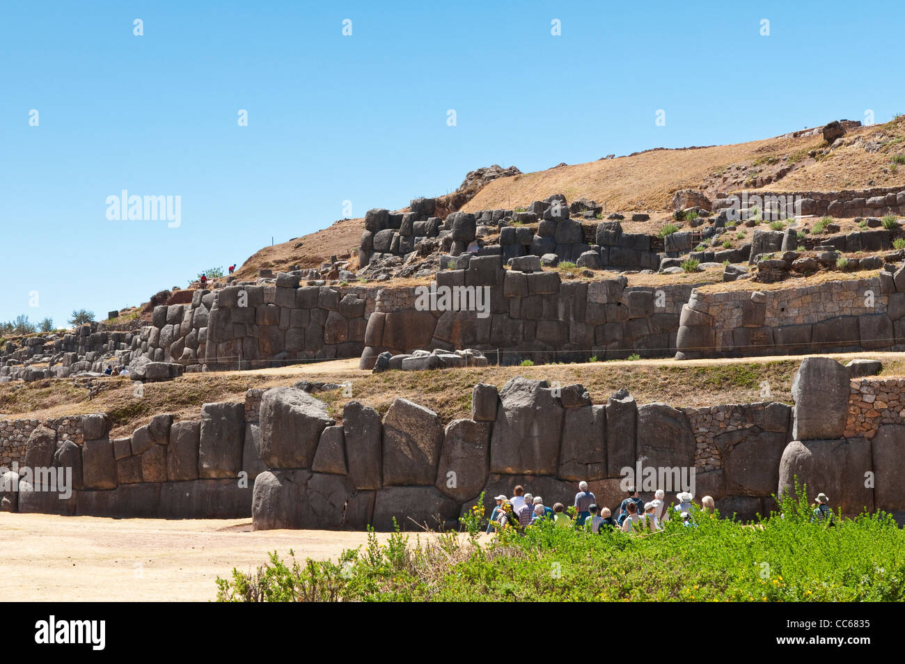 Peru, Cusco. The ancient Inca ruins of Saqsaywaman in Cusco, Peru Stock ...