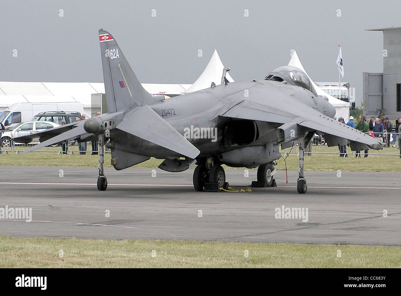 The BAe Harrier GR7 (ZG472) from the Royal Air Force’s 1 Squadron takes ...
