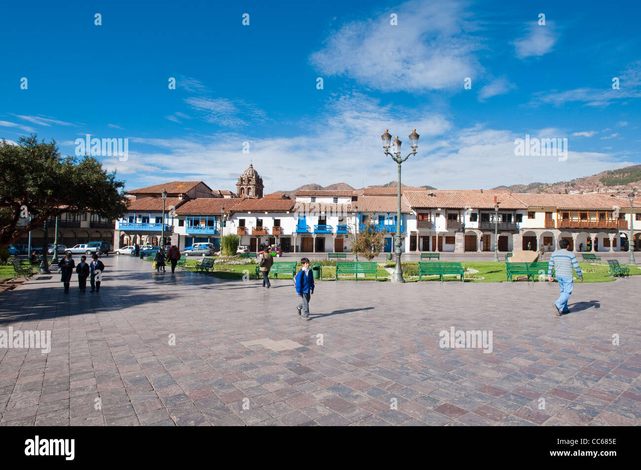 Peru, Cusco. Main Square Plaza de Armas, Cusco, Peru Stock Photo - Alamy