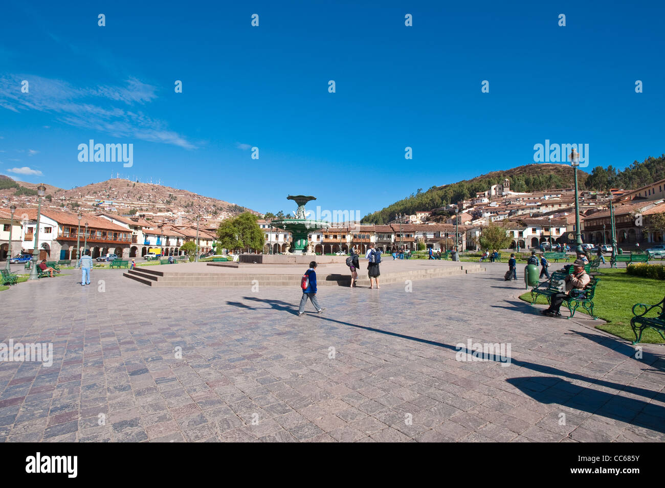 Peru, Cusco. Main Square Plaza de Armas, Cusco, Peru Stock Photo - Alamy