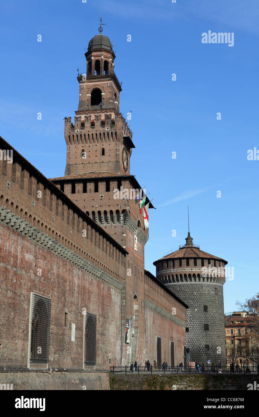 The Sforza Castle (Castello Sforzesco), Milan, Italy Stock Photo - Alamy