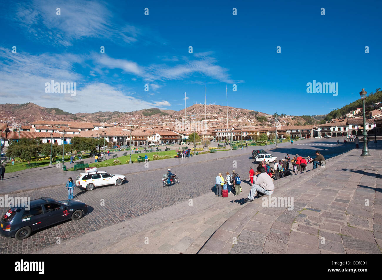Plaza de armas Main Square, Cusco, Peru Stock Photo - Alamy