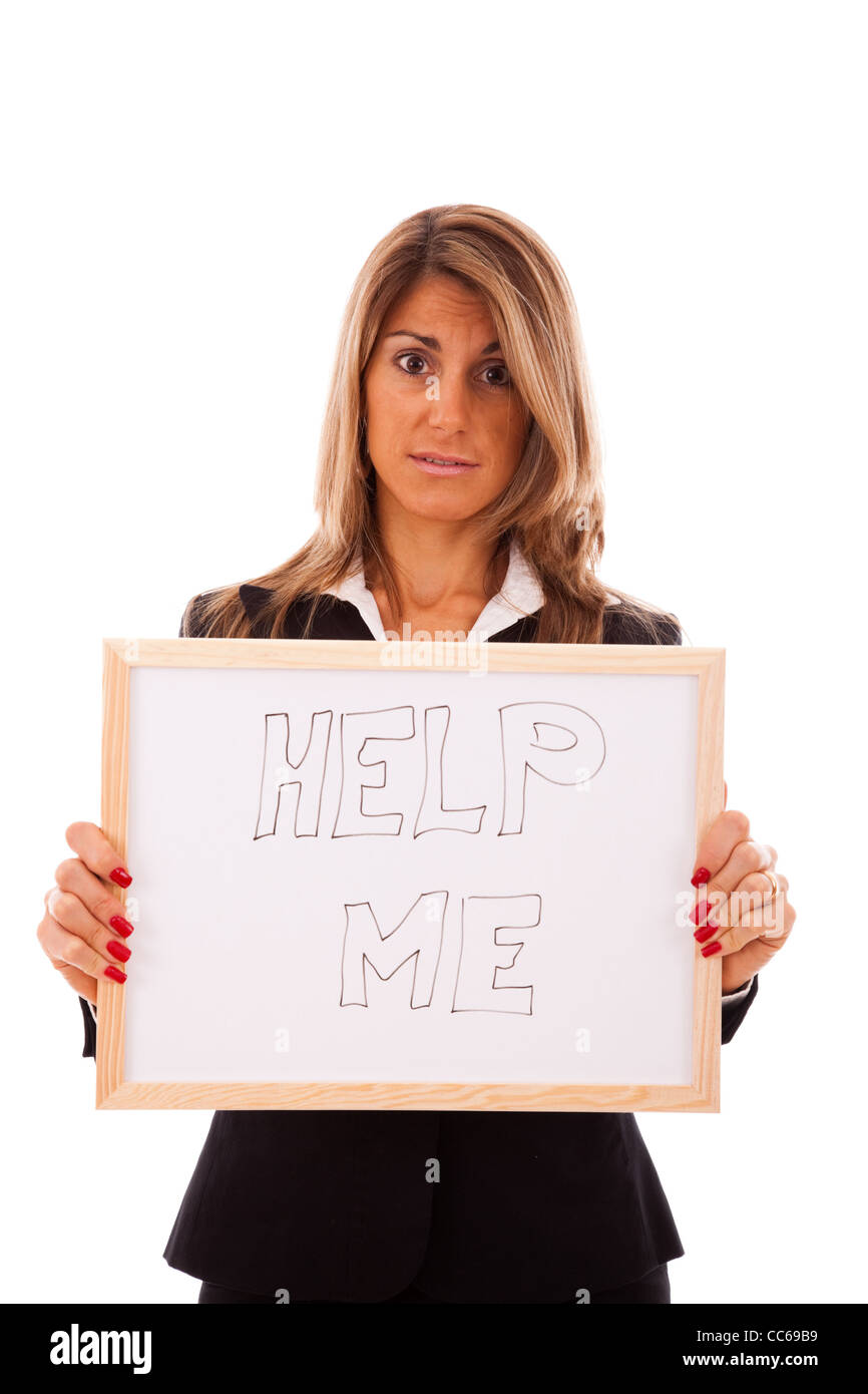 Person holding sign message word hi-res stock photography and images ...