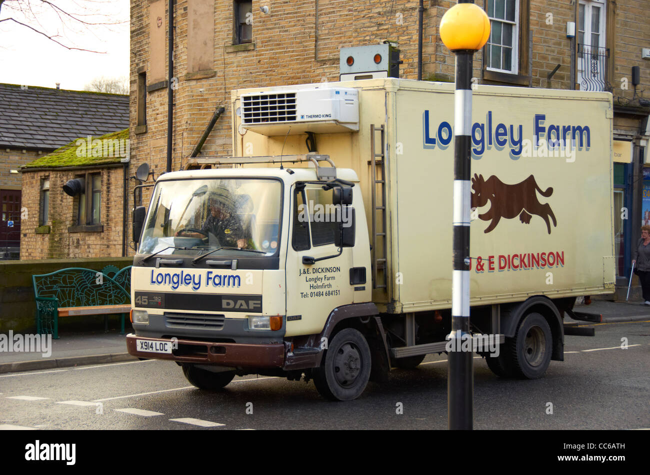 Longley Farm delivery lorry Stock Photo - Alamy
