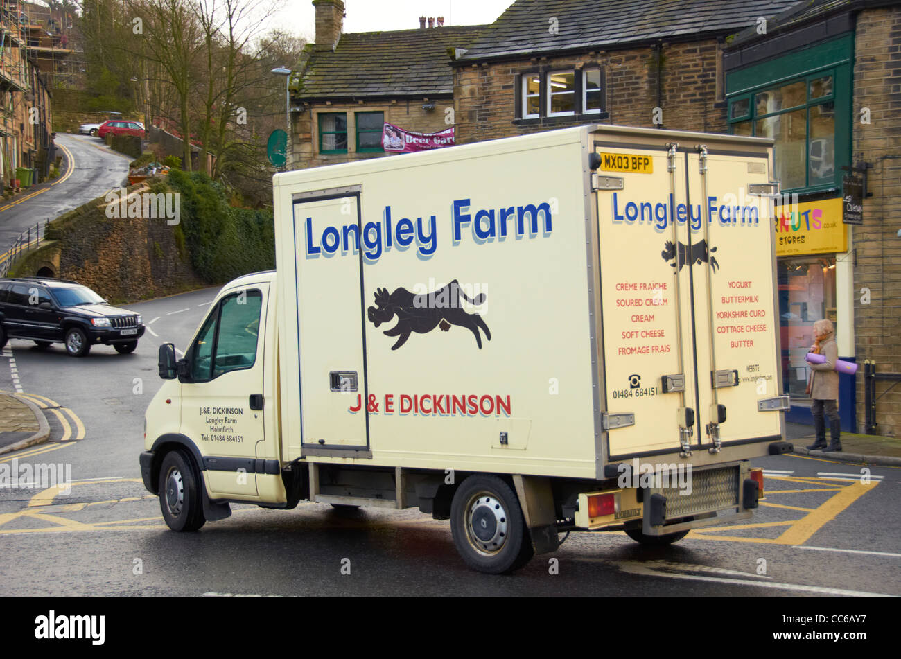 Longley Farm delivery lorry Stock Photo - Alamy