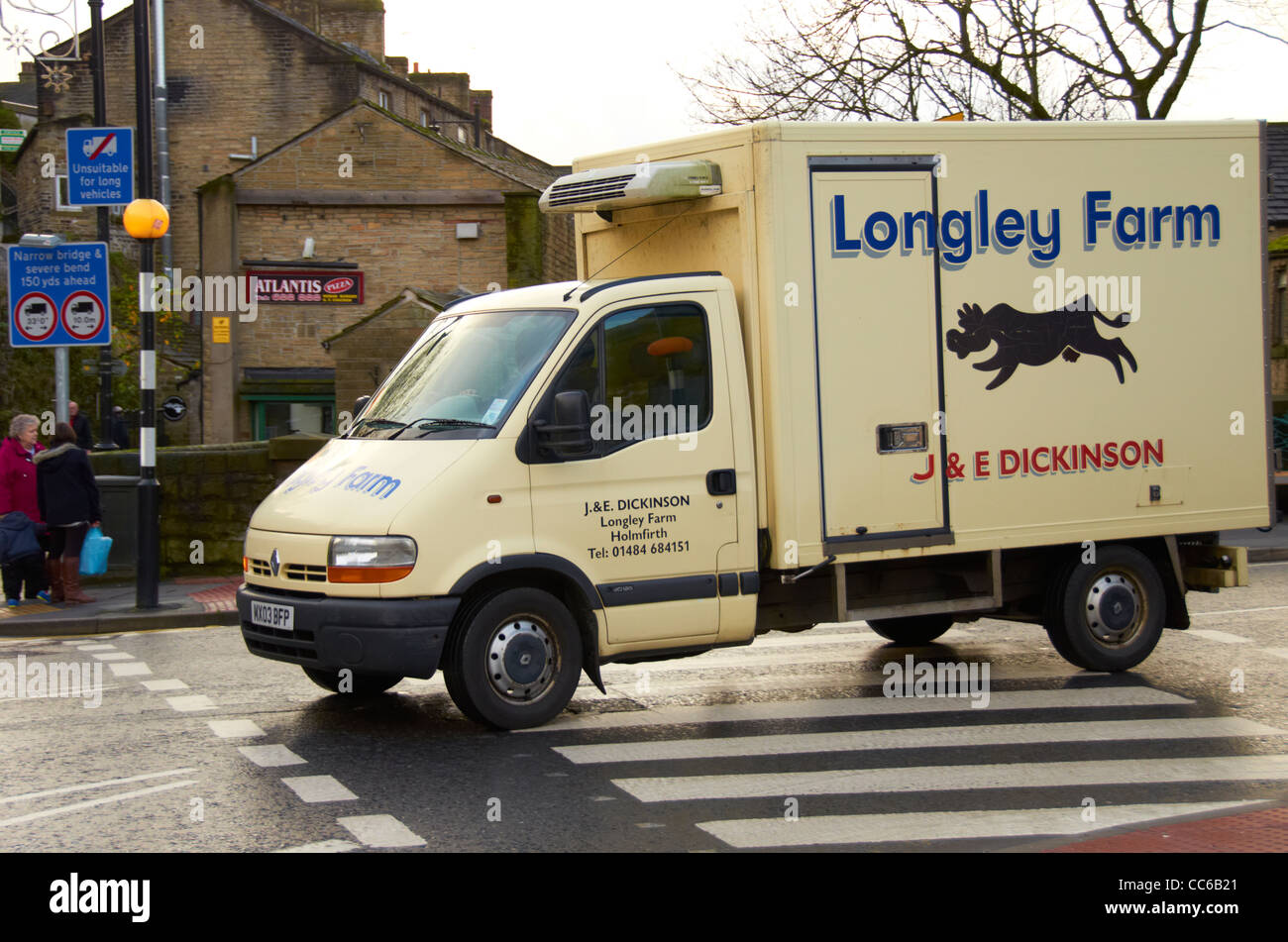Longley Farm delivery lorry Stock Photo - Alamy