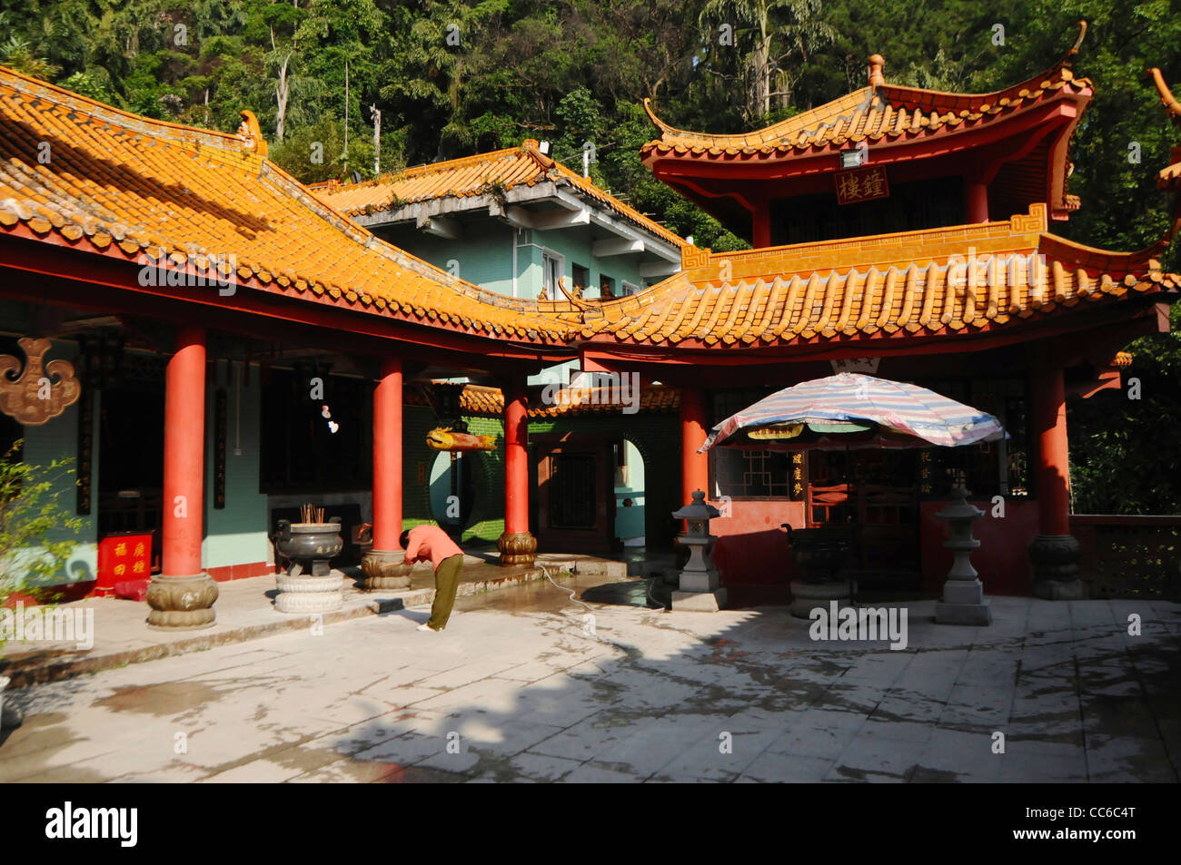 Bell Tower, Mt. Xishan Scenic Resort of Guiping, Guigang, Guangxi ...