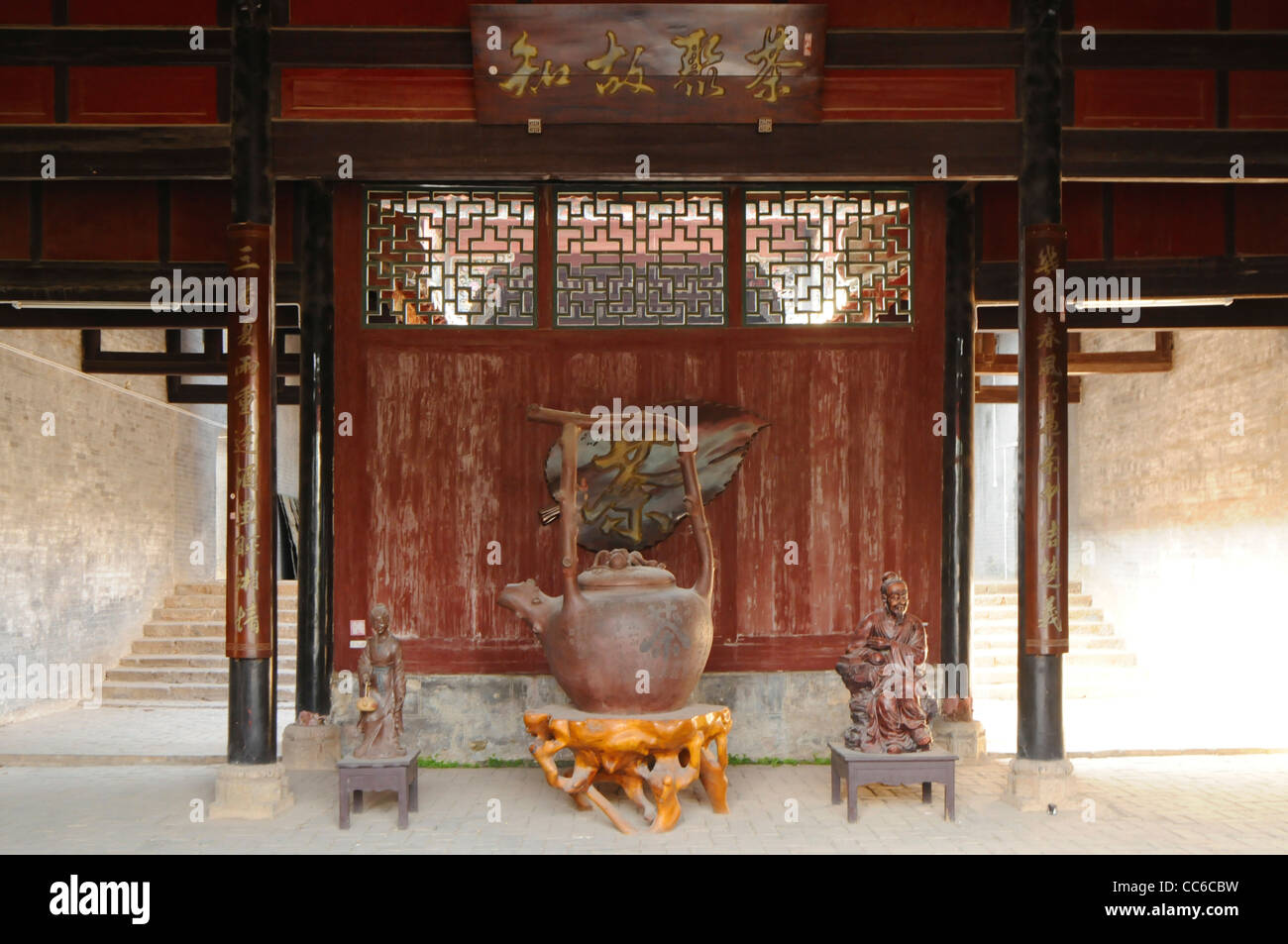 Wooden teapot statue, Hunan Guild Hall, Guilin, Guangxi , China Stock ...