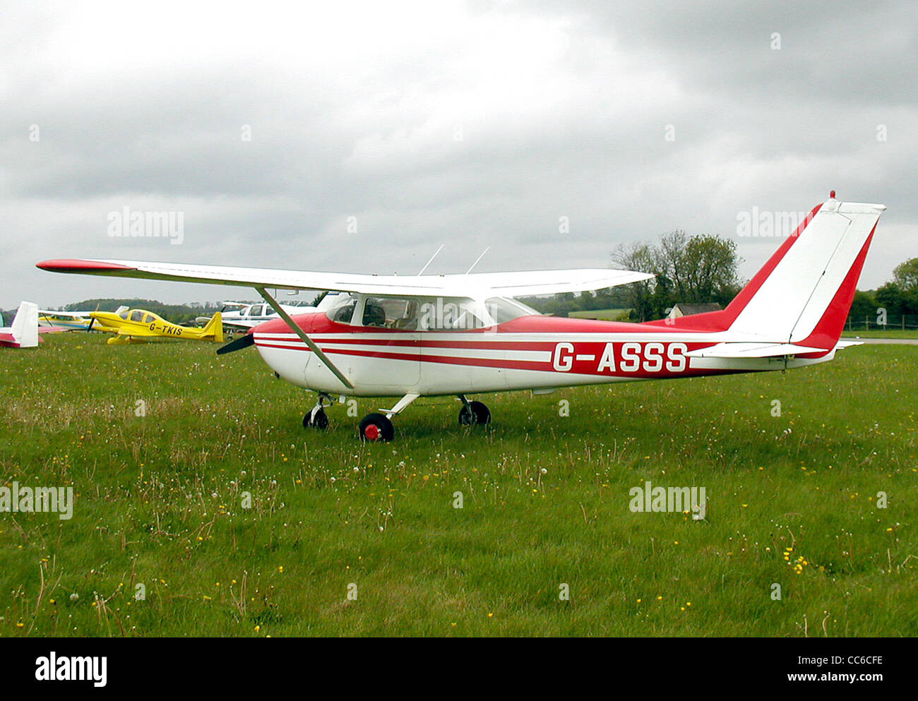 The 1964 Cessna 172E (G-ASSS) is a small single-engine aircraft spotted ...