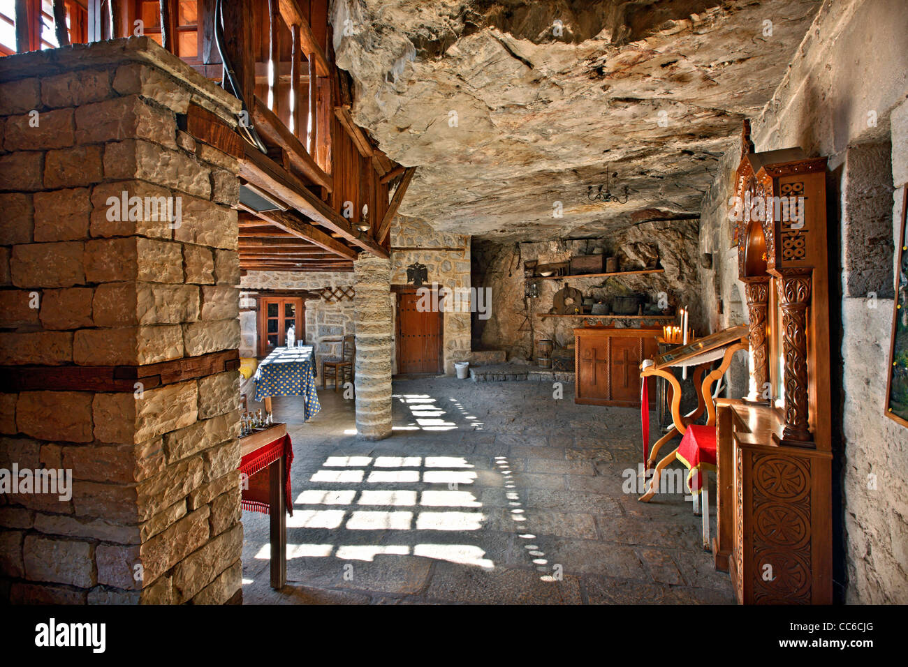 Inside the holy monastery of Kipina, close to Syrrako village ...